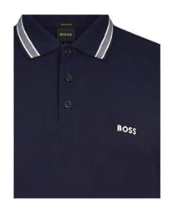 Hugo Boss Navy Blue Long-sleeved Polo Shirt