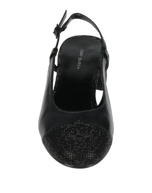 Tory Burch Embellished Block Heel Slingbacks