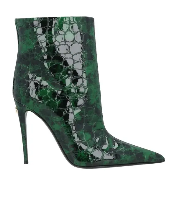 Dolce & Gabbana Croc-embossed Ankle Boots