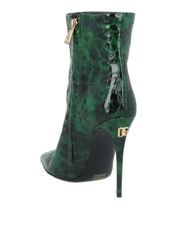 Dolce & Gabbana Croc-embossed Ankle Boots