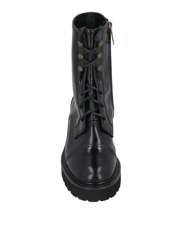 Dolce & Gabbana Glossed Leather Combat Boots