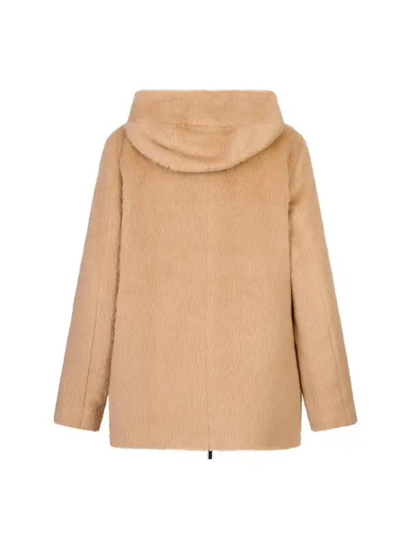 Peserico Zip-up Hooded Jacket With Long Sleeves And Side Pockets