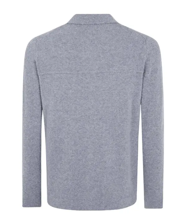 ZANONE Button-up Collared Cardigan With Ribbed Knit And Patch Pockets