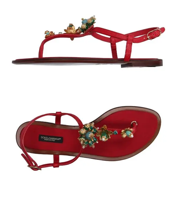 Dolce & Gabbana Embellished Thong Sandals