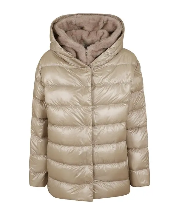 Herno Hooded Faux Fur Down Jacket