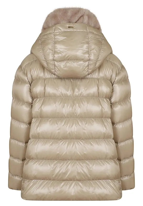 Herno Hooded Faux Fur Down Jacket