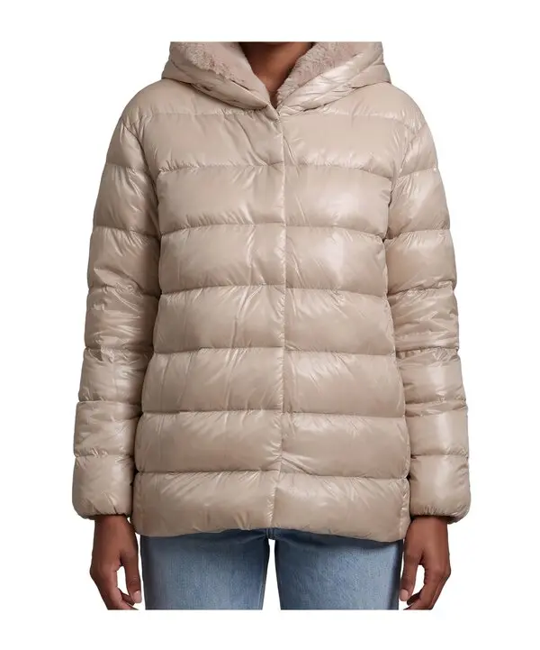 Herno Hooded Faux Fur Down Jacket