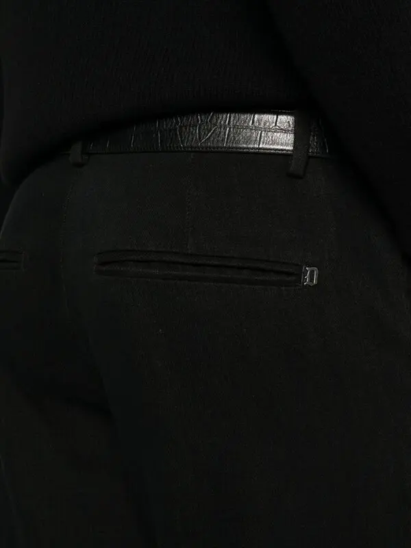 DONDUP Turn-up Trim Straight-leg Jeans - Black