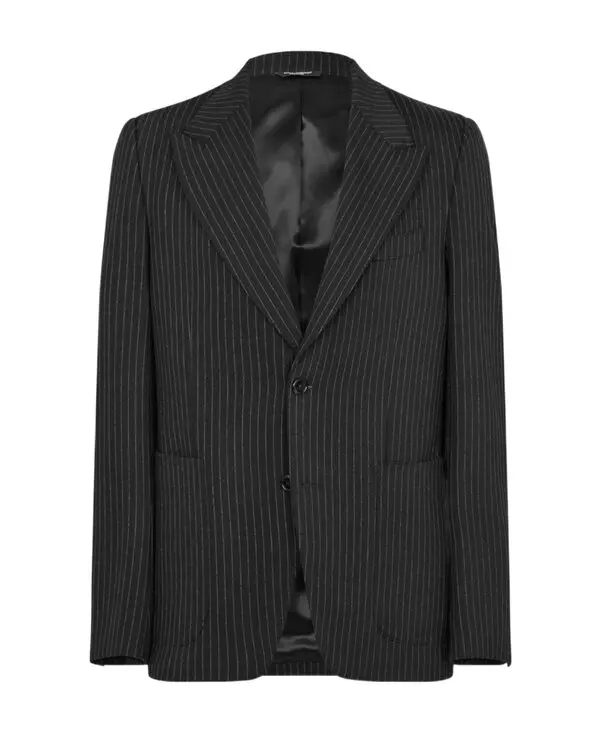 Dolce & Gabbana Logo Striped Blazer - Black