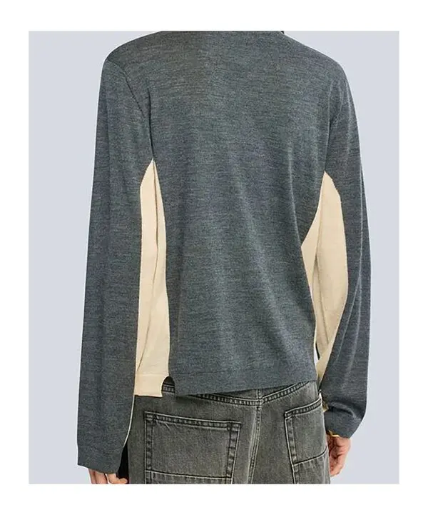 SEMICOUTURE Knit Cardigan With Contrasting Panels