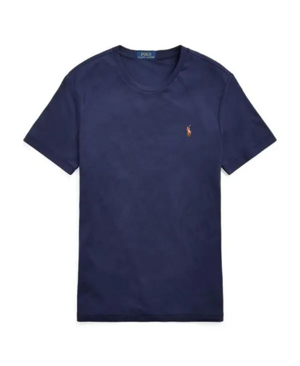 Polo Ralph Lauren Navy Round-neck Logo T-shirt - Blue