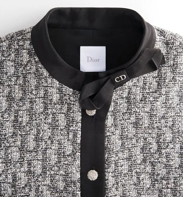 Dior Long-sleeved Jacket With Grosgrain Bow And Cd Logo