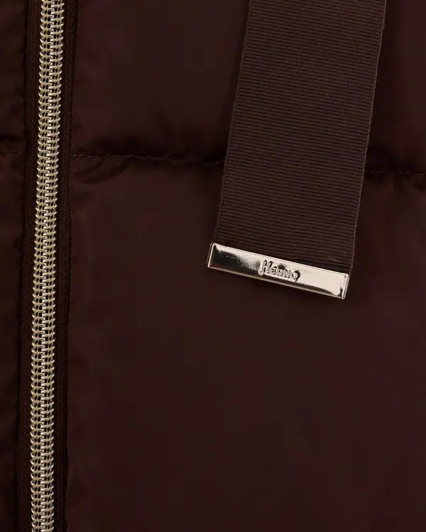 Herno Quilted Hooded Down Coat - Brown