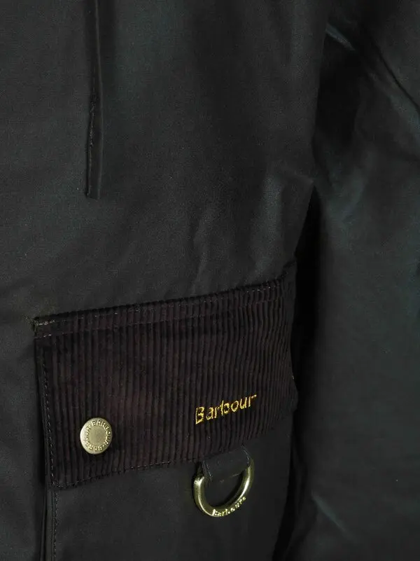Barbour Hooded Zip-up Jacket - Black
