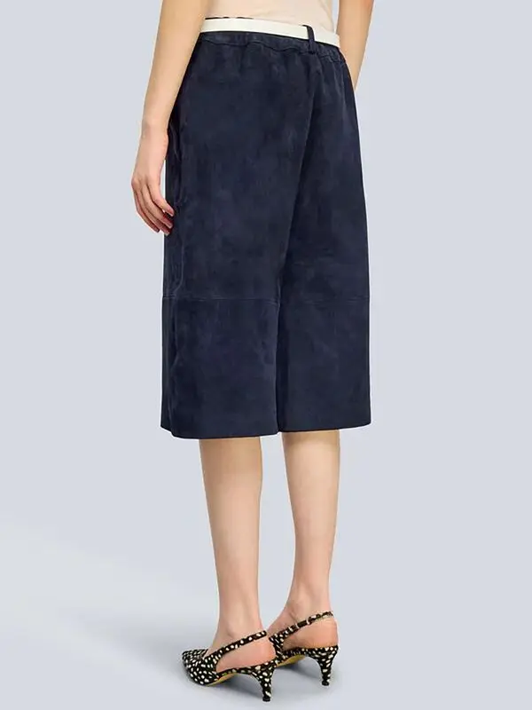 SEMICOUTURE Straight-leg Leather Shorts