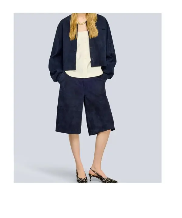 SEMICOUTURE Straight-leg Leather Shorts