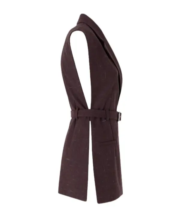 Pinko Belted Sleeveless Blazer Jacket
