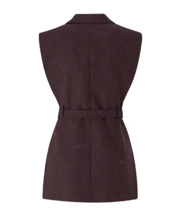 Pinko Belted Sleeveless Blazer Jacket