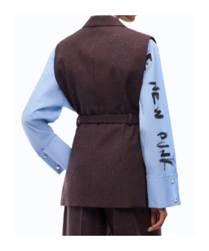 Pinko Belted Sleeveless Blazer Jacket