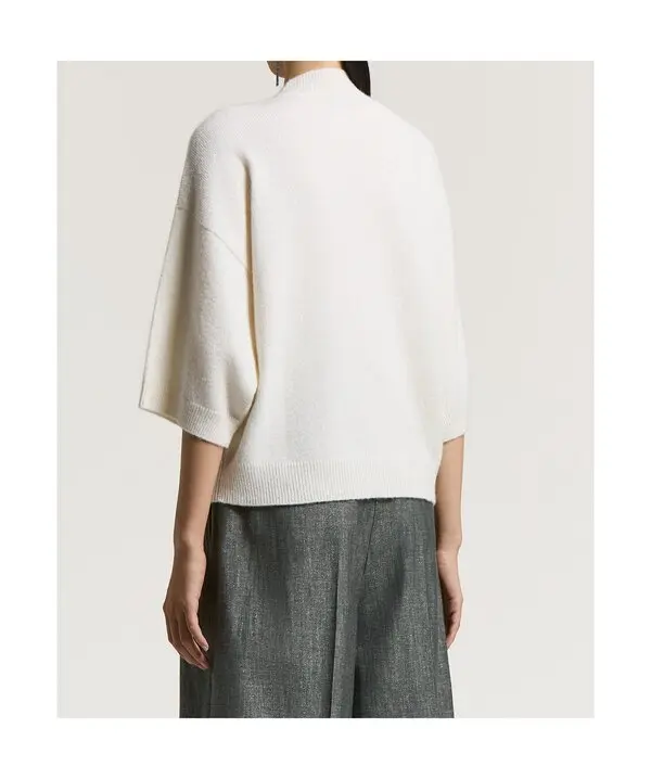 Peserico Sequin-embellished Short-sleeve Sweater