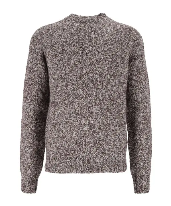 BALLANTYNE Crew-neck Knit Top With Ribbed Cuffs And Hem