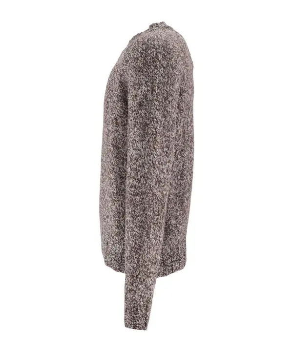 BALLANTYNE Crew-neck Knit Top With Ribbed Cuffs And Hem