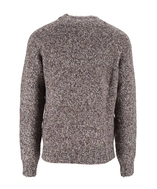 BALLANTYNE Crew-neck Knit Top With Ribbed Cuffs And Hem