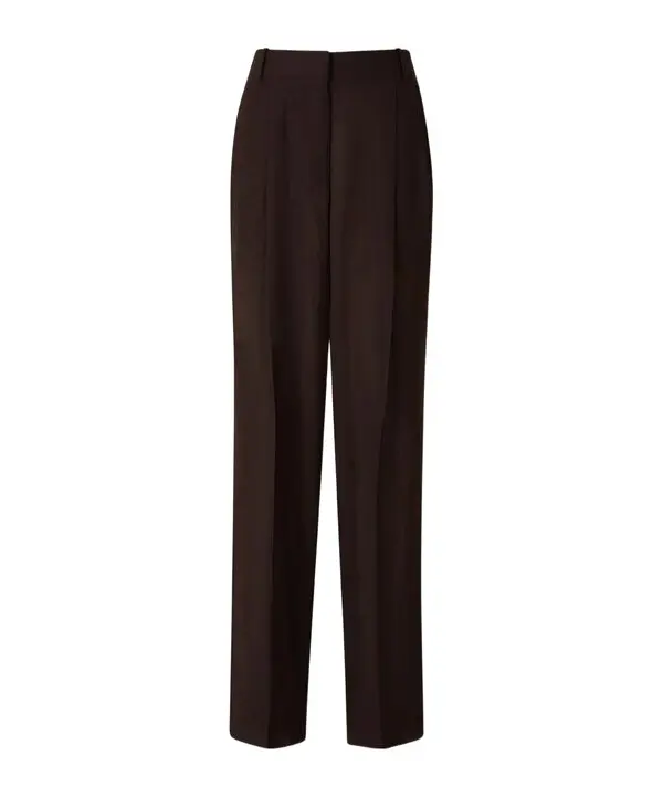 TOM FORD Wide-leg Pleated Wool Trousers