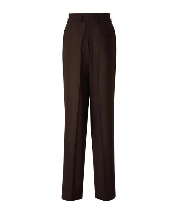 TOM FORD Wide-leg Pleated Wool Trousers
