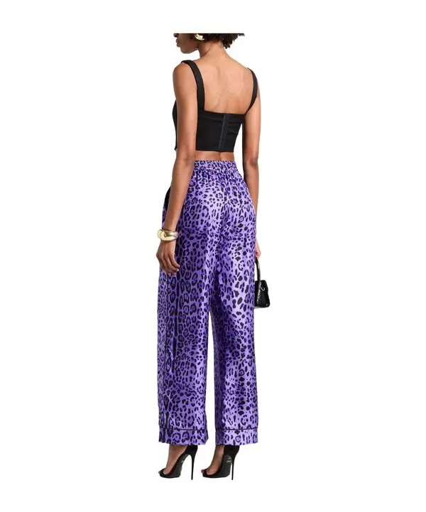 Dolce & Gabbana Leopard Print Casual Trousers