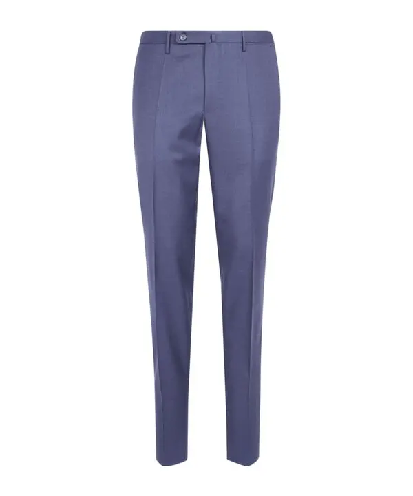 Incotex Pressed-crease Wool Tailored Trousers