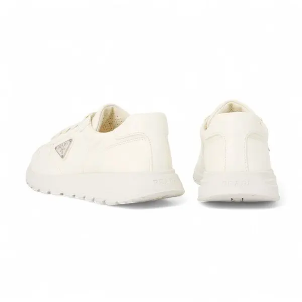 Prada Lace-up Round Toe Sneakers