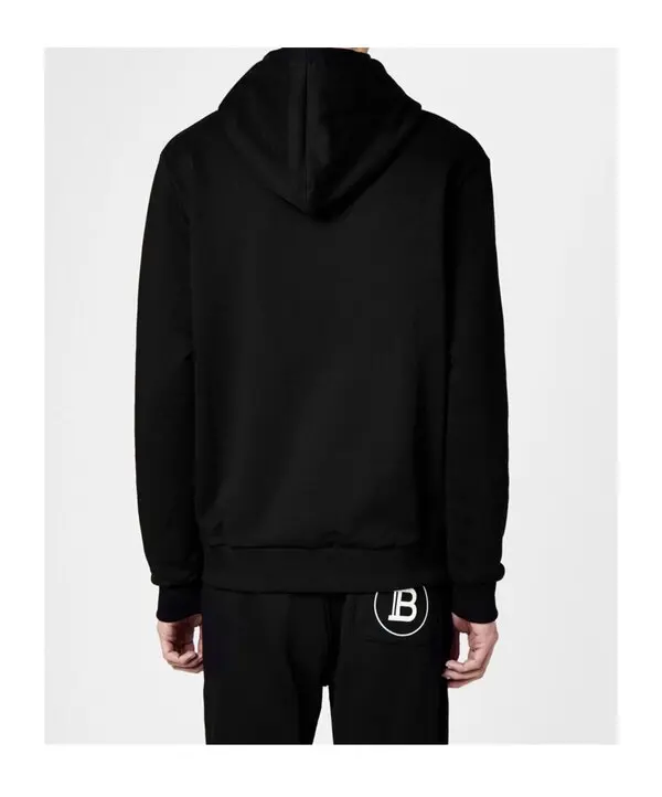 Balmain Logo Cotton Printed Hoodie