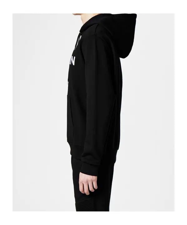 Balmain Logo Cotton Printed Hoodie