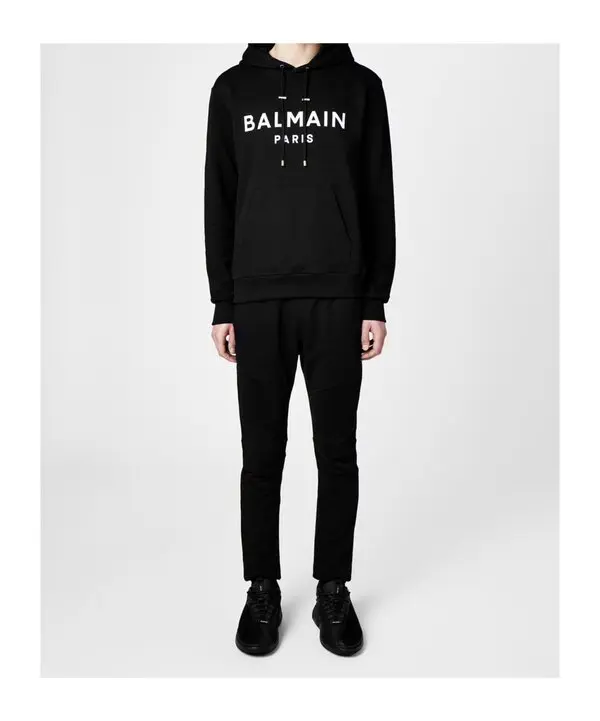 Balmain Logo Cotton Printed Hoodie