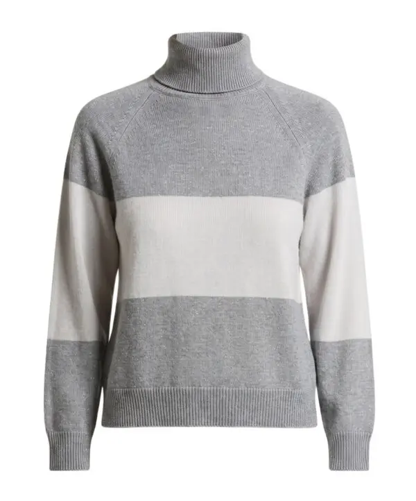 Peserico Striped Turtleneck Sweater