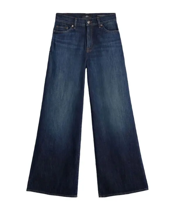 7 For All Mankind Wide-leg Jeans - Blue