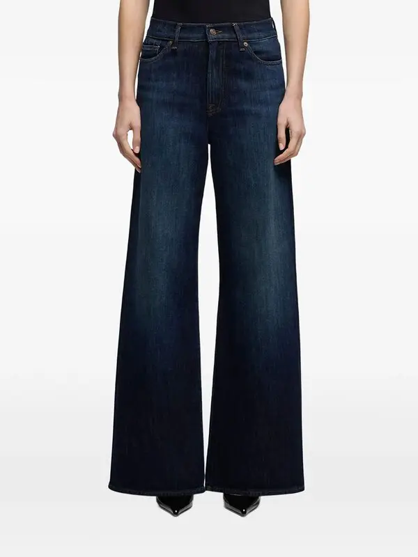 7 For All Mankind Wide-leg Jeans - Blue