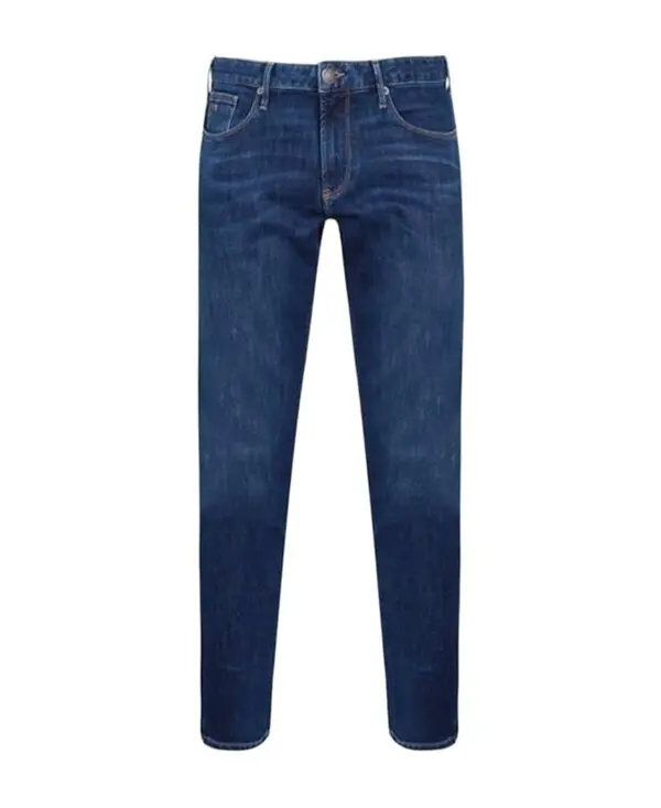 Emporio Armani Logo Detailed Straight Leg Jeans