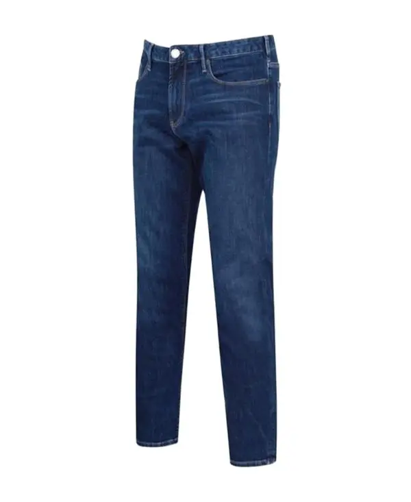 Emporio Armani Logo Detailed Straight Leg Jeans