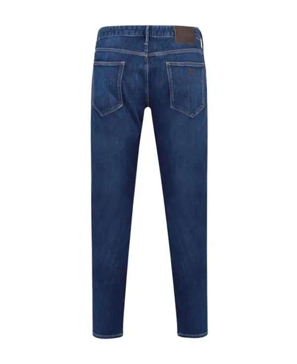 Emporio Armani Logo Detailed Straight Leg Jeans