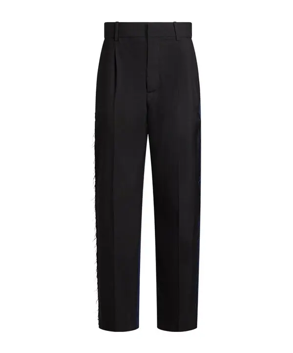 Marni Two-tone Wool Tapered Trousers