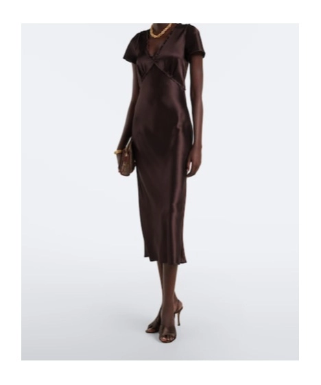 Dorothee Schumacher Shiny Satin Midi Dress