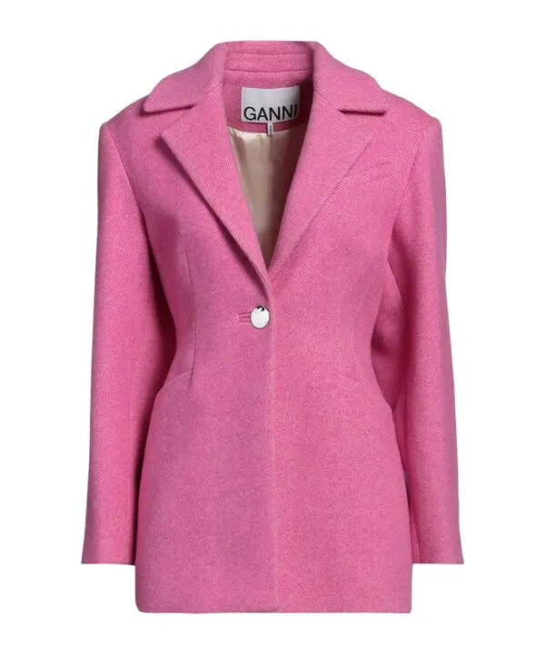 GANNI Single-breasted Blazer - Pink