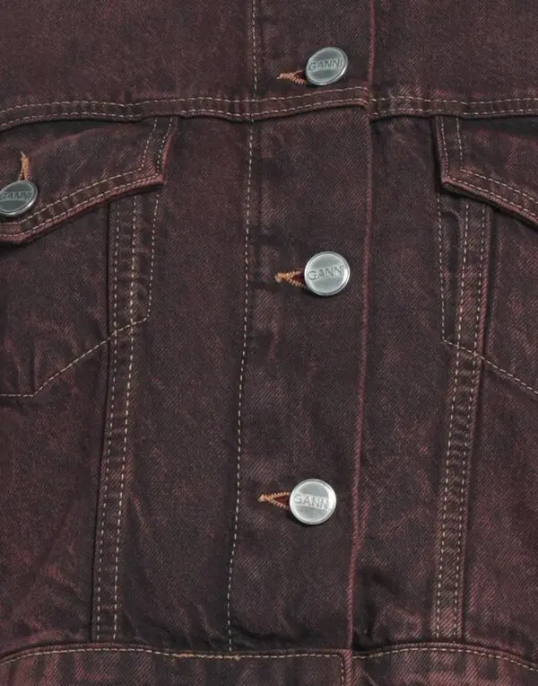 GANNI Denim Trucker Jacket With Fringes