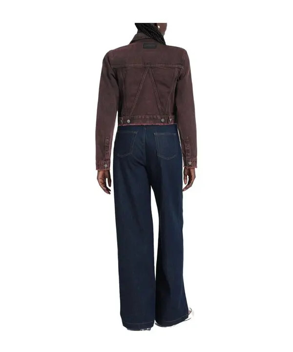 GANNI Denim Trucker Jacket With Fringes