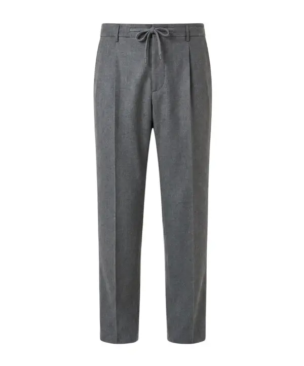 Peserico Drawstring-waist Pressed-crease Trousers