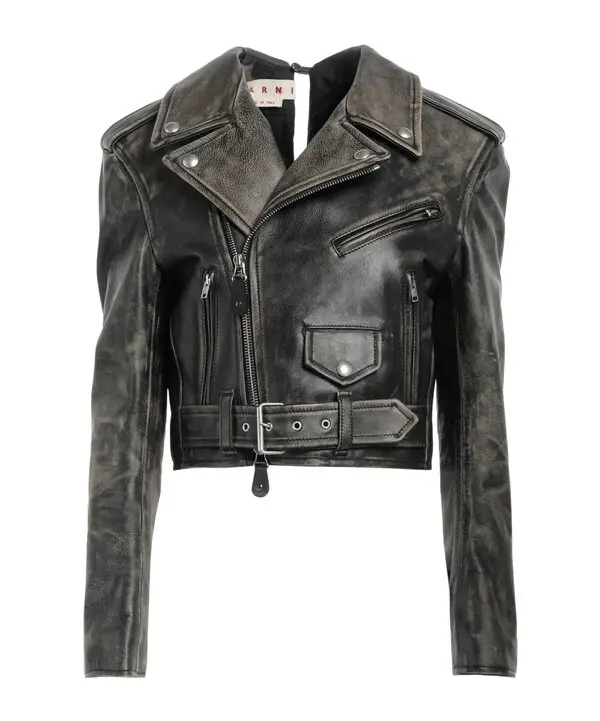 Marni Leather Biker Jacket