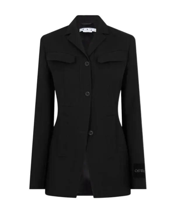 Off-White V-neck Suit Coat