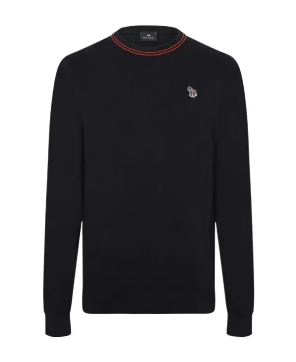 Paul Smith Round-collar And Long-sleeved Sweater - Black